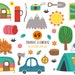 Happy Camper Clipart Bundle, Camping Clip Art, Camping Life Svg ...