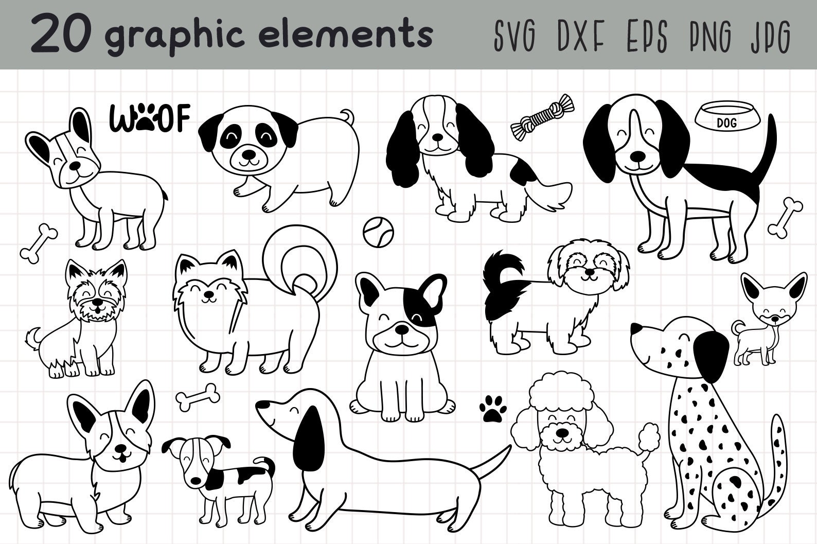 Dog Breeds Clipart, Dogs Clip Art, Pets, Bulldog Clip Art, Dalmatian ...