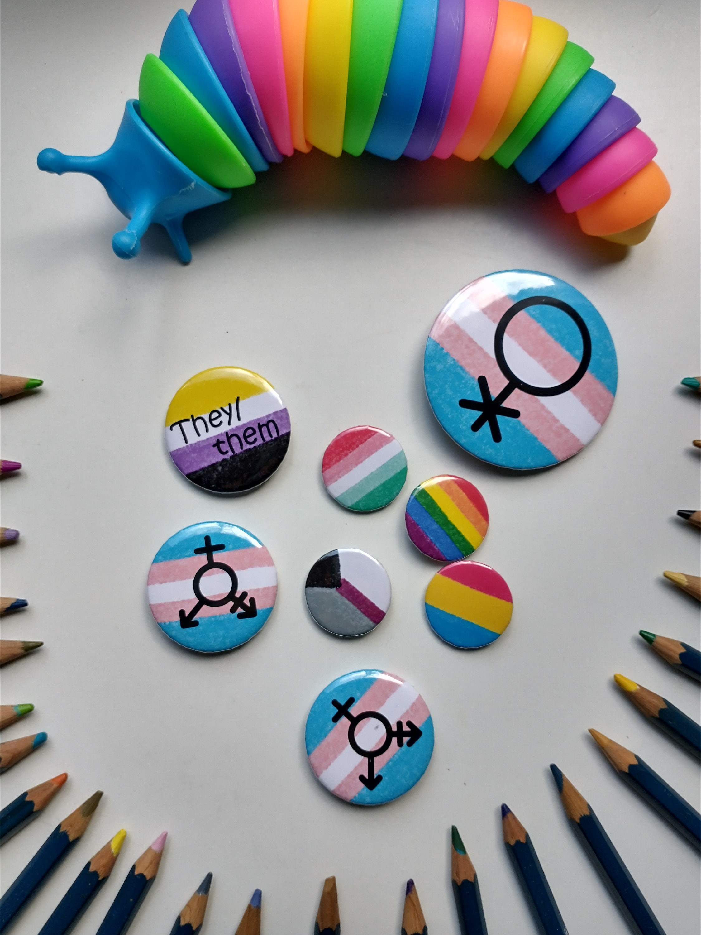 Custom Pride Flag Pin Badge Etsy