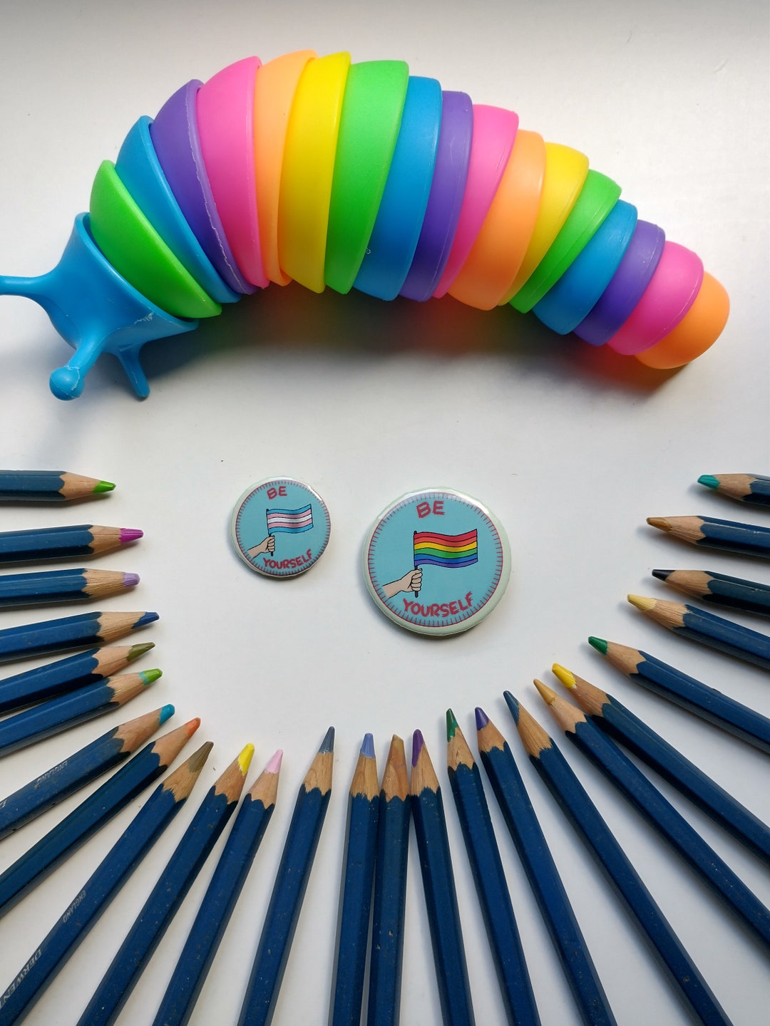 Be Yourself Pride Flag/trans Flag Badge/pin - Etsy
