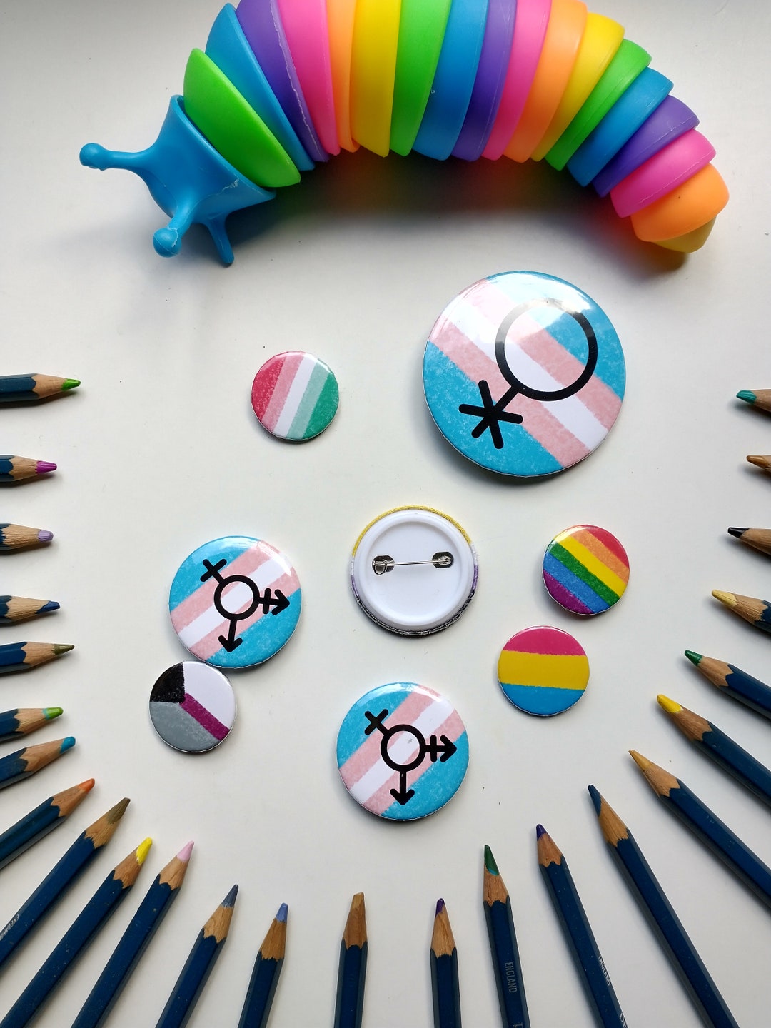 Custom Pride Flag Pin/badge - Etsy