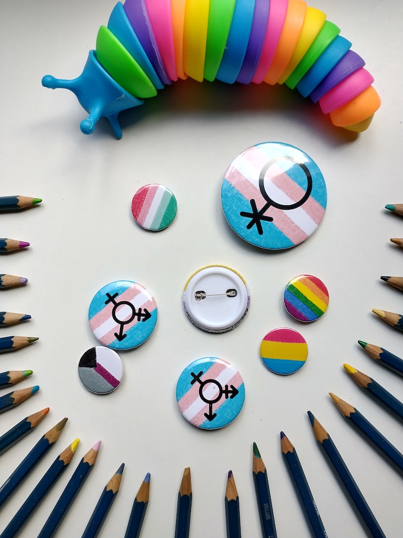 Custom Pride Flag Pin/badge - Etsy