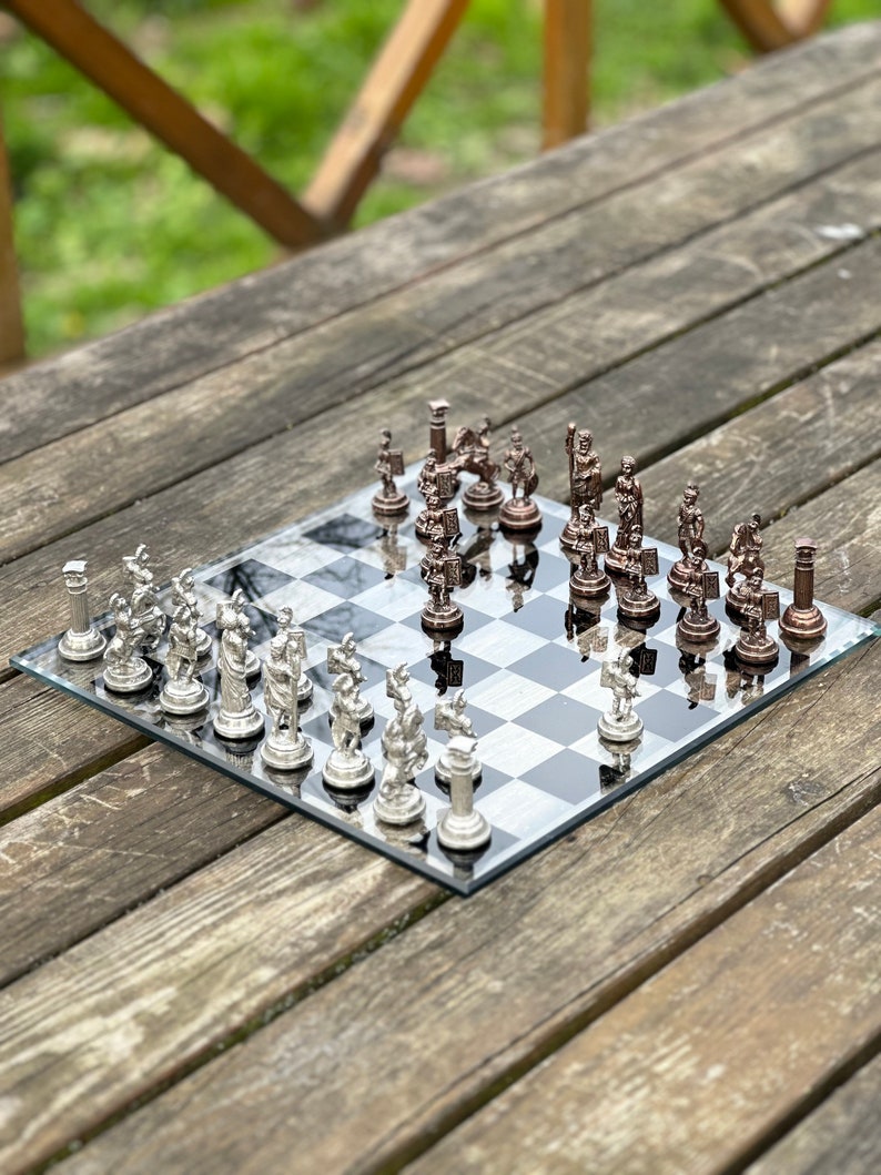 Unique Handmade Chess Set, Handcrafted Chess Set, Metal Chess Set ...