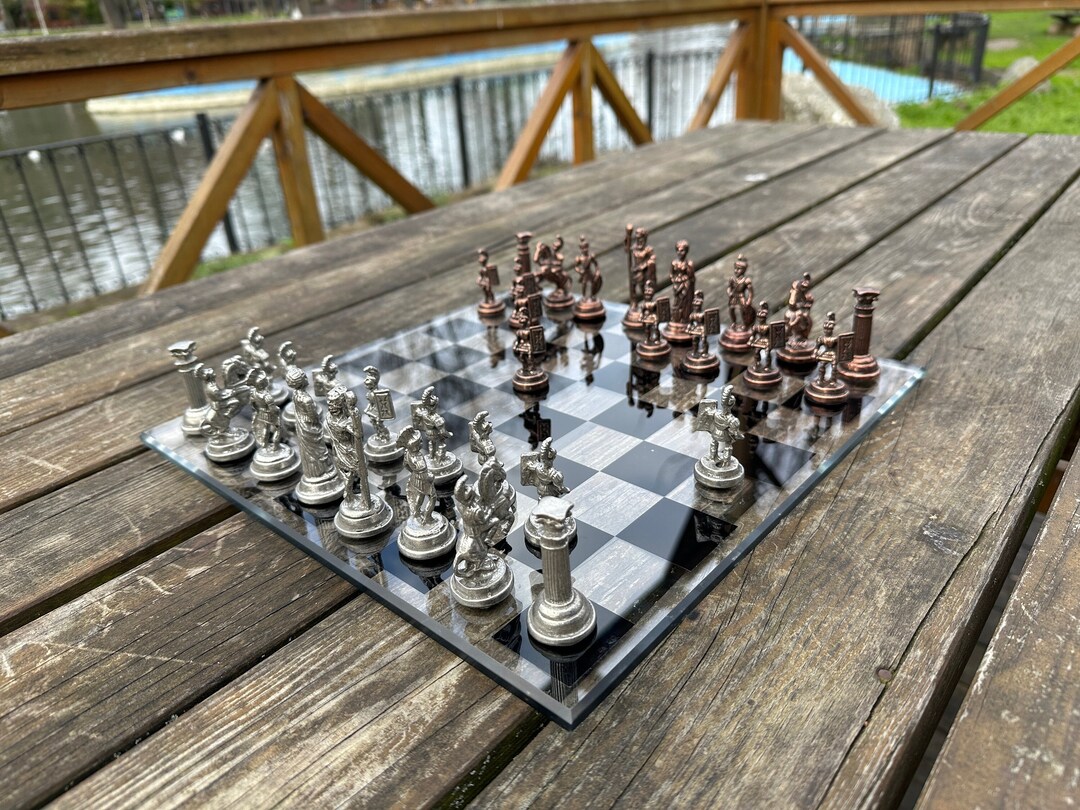 Unique Handmade Chess Set, Handcrafted Chess Set, Metal Chess Set ...