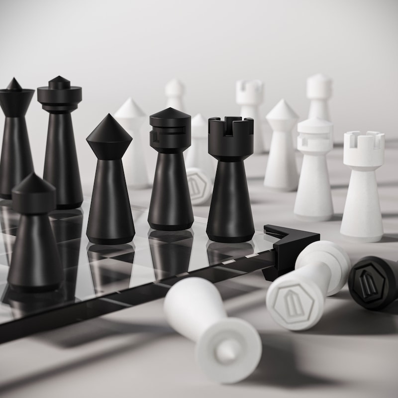 Modern Chess Set - Etsy