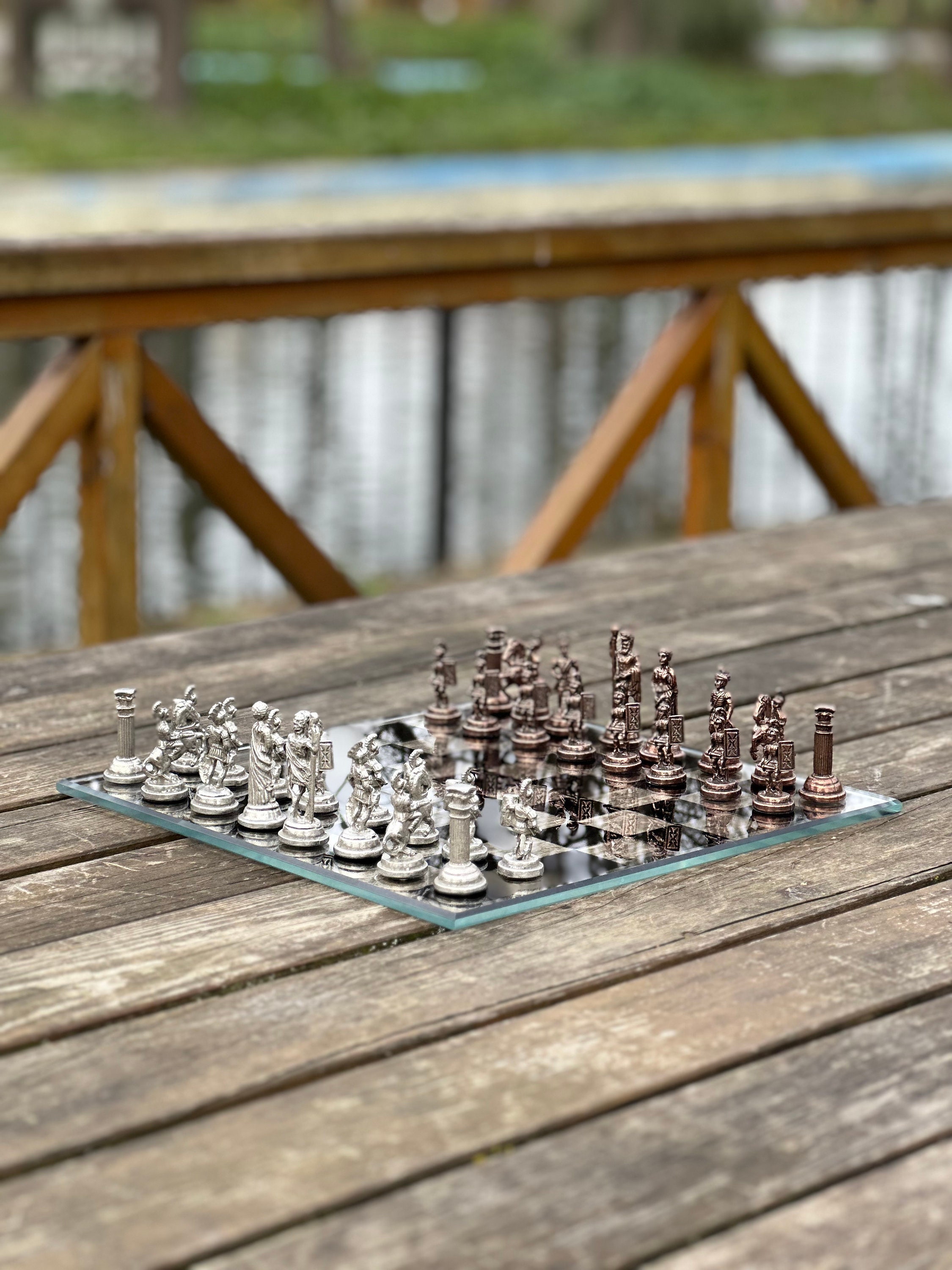 Unique Handmade Chess Set, Handcrafted Chess Set, Metal Chess Set ...