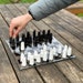 Glass Chessboard, Modern Chess Set, Unique Chess Set, Extra Weighted ...