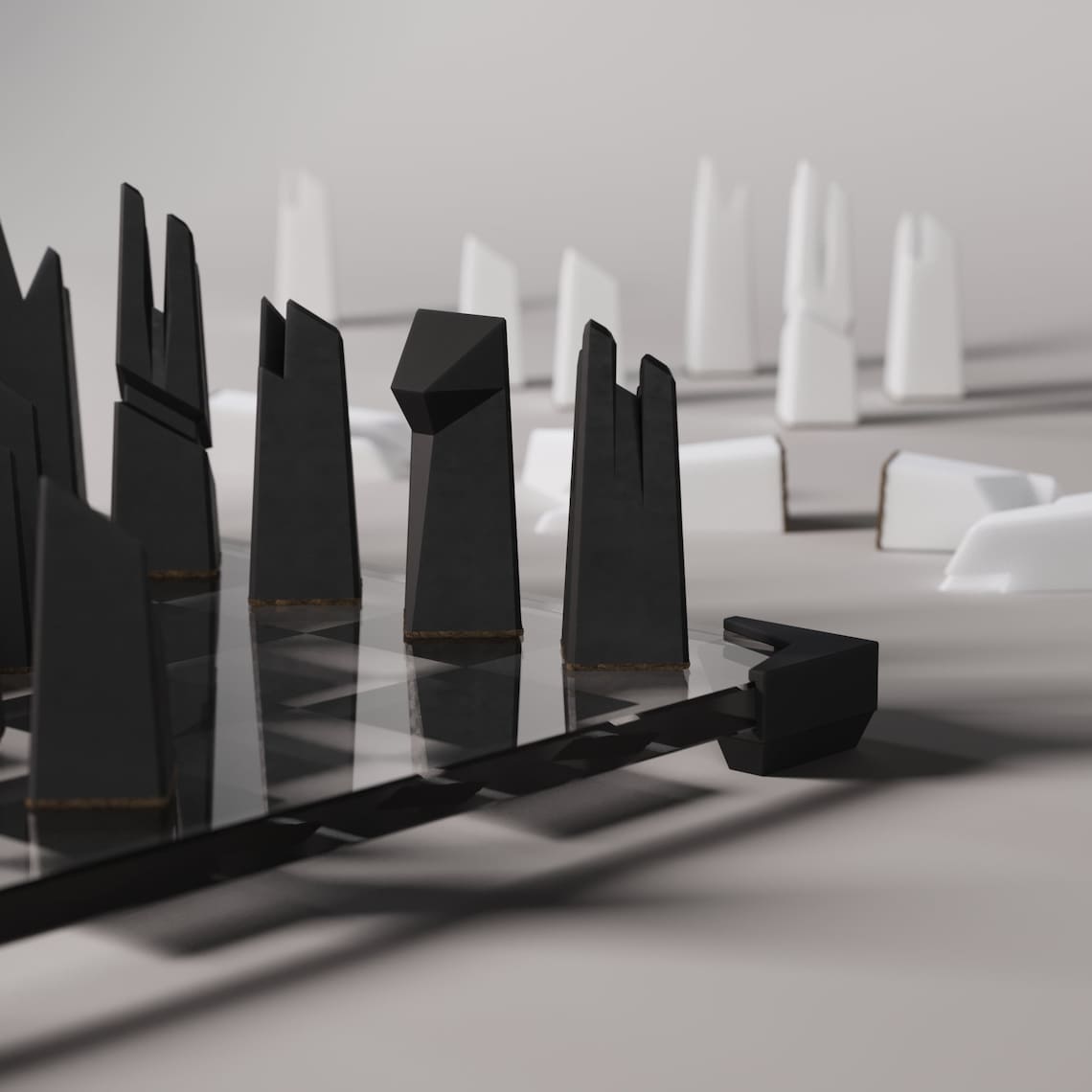 Glass Chessboard, Modern Chess Set, Unique Chess Set, Extra Weighted ...