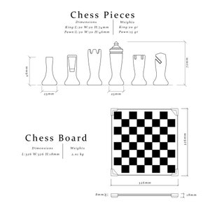 Modern Design Chess Set, Unique Chess Set, Glass Chessboard, Extra ...