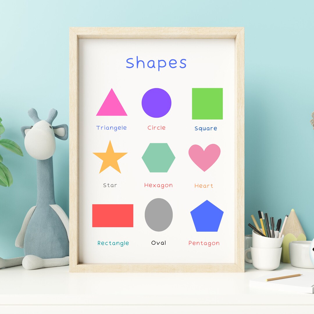 Vocabulary Poster Spanish Shapes Preschool Educational Poster Shapes ...