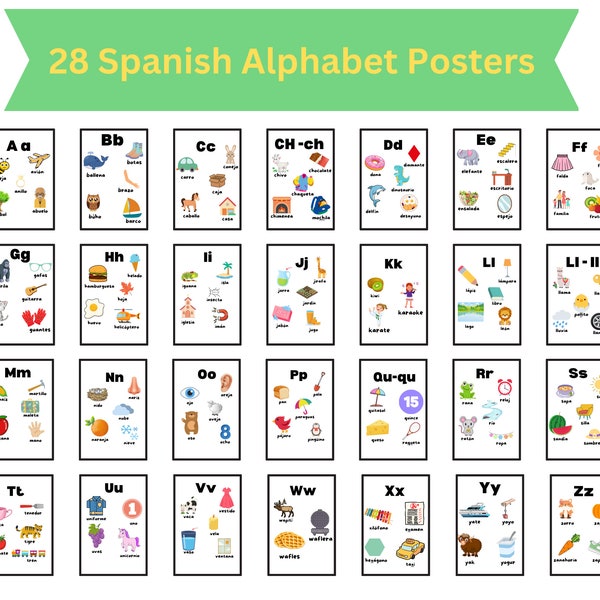 Pre K Spanish Posters - Etsy