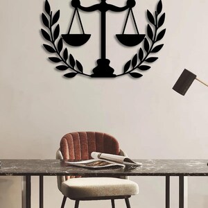 Scales of Justice Metal Wall Decor–elegant and Meaningful Office ...