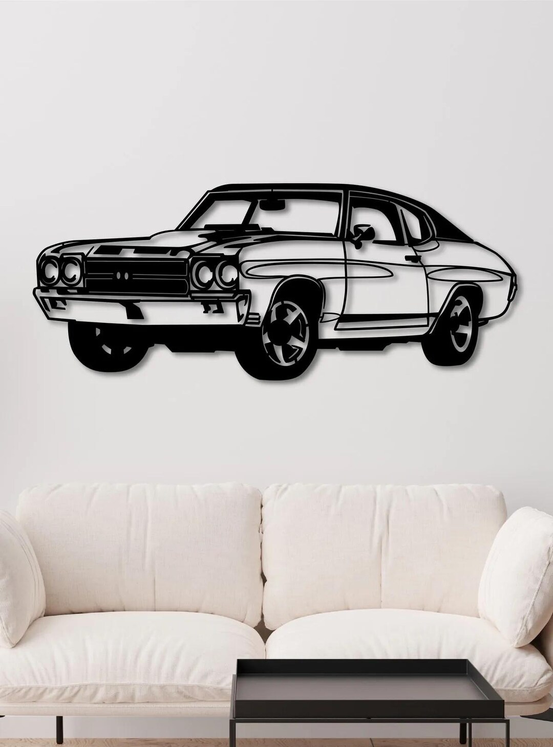 Classic Mustang Car Metal Wall Art-vintage Car Decor for Living Room ...