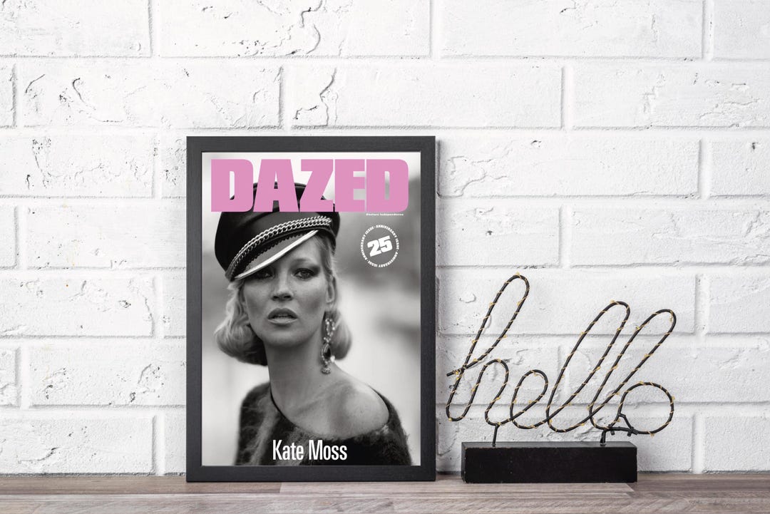 Kate Moss Poster, Fashion Magazine Poster, Vintage Fashion, Magazine ...