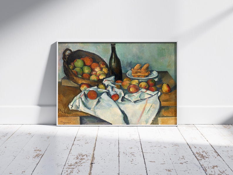 Paul Cézanne Still Life Art Print - "basket of Apples" - Classic ...