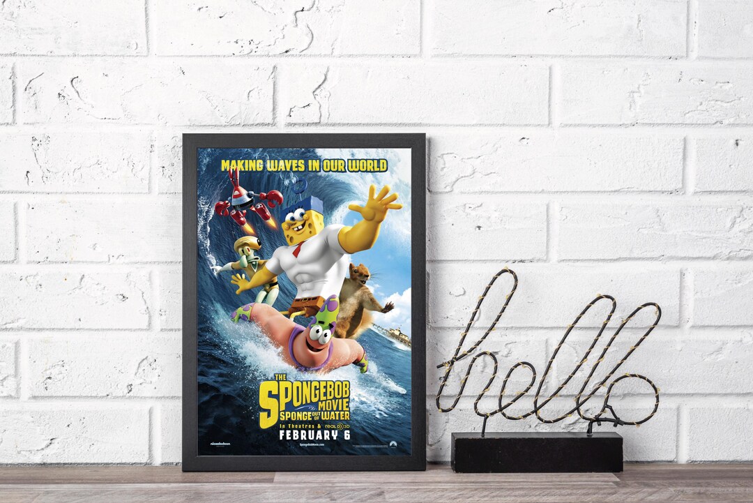Spongebob Movie Wall Poster, Spongebob Movie Canvas,cartoon, Cartoon ...