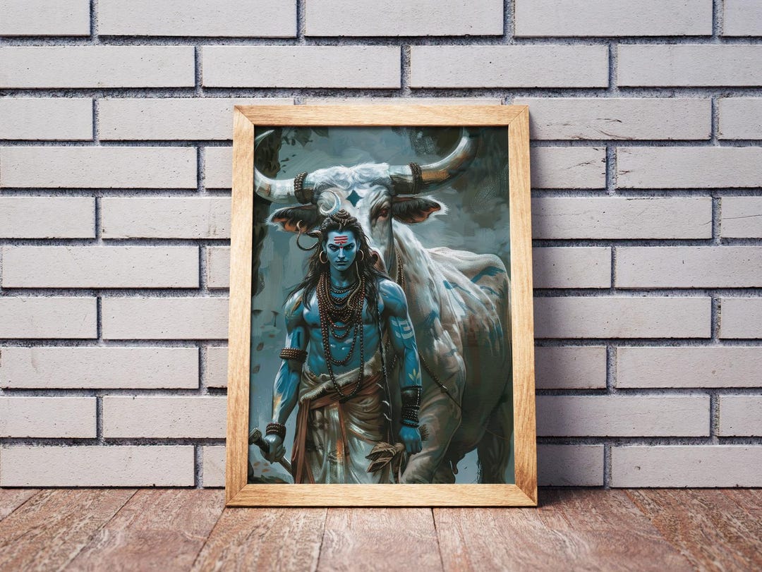 Lord Shiva Painting Printable for Home Decor,lord Shiva Wall Art,lord ...