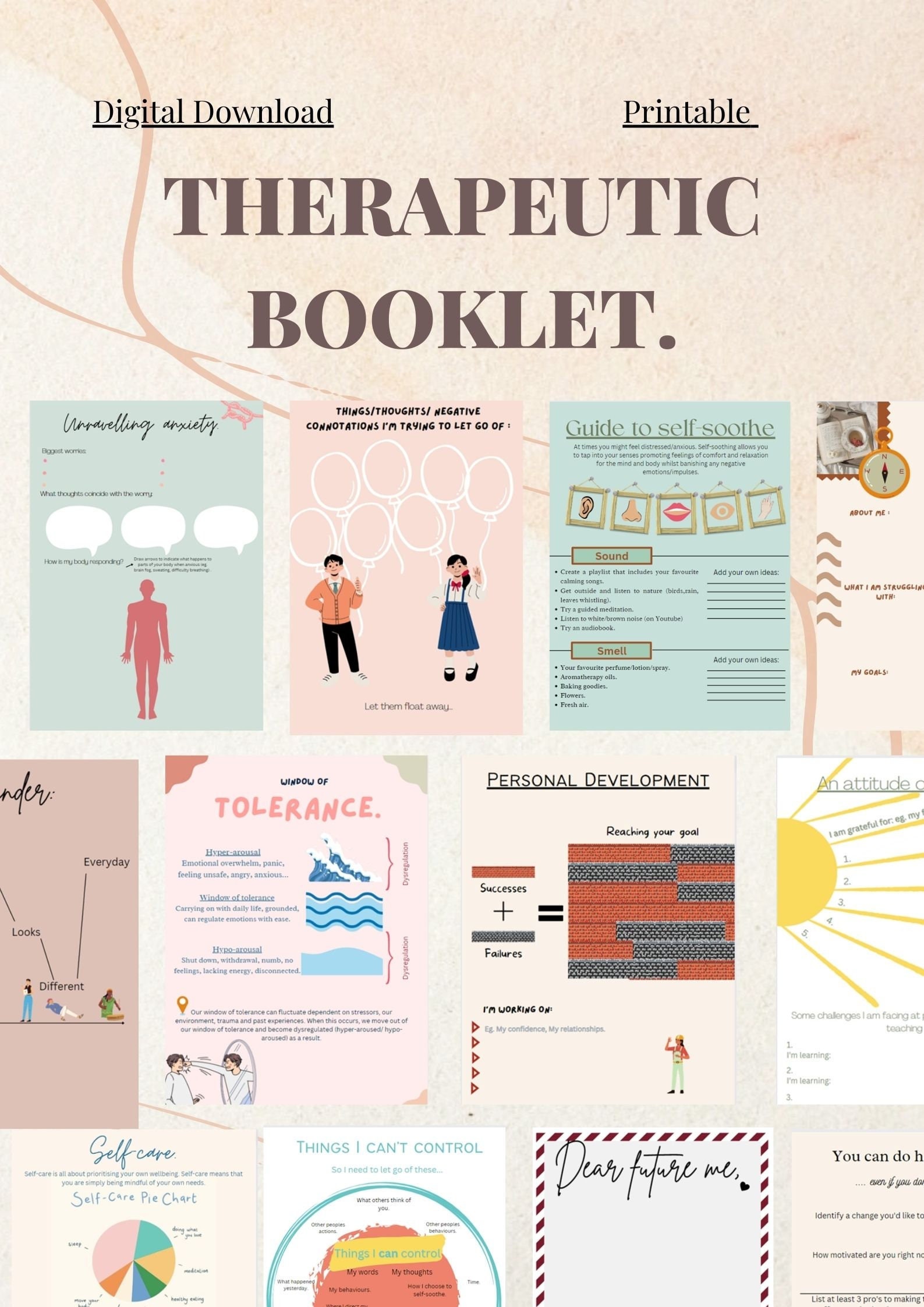 Printable Therapy Booklet- Self-esteem, Finding Your Inner Compass ...