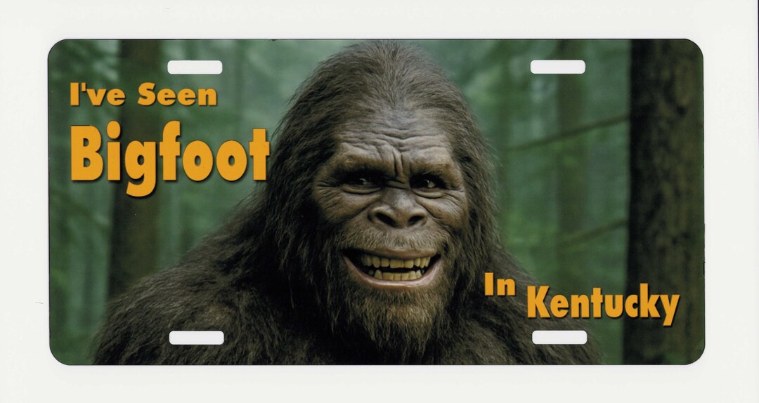 Custom Bigfoot License Plate - Funny Aluminum Car Tag, Wall Decor - Etsy