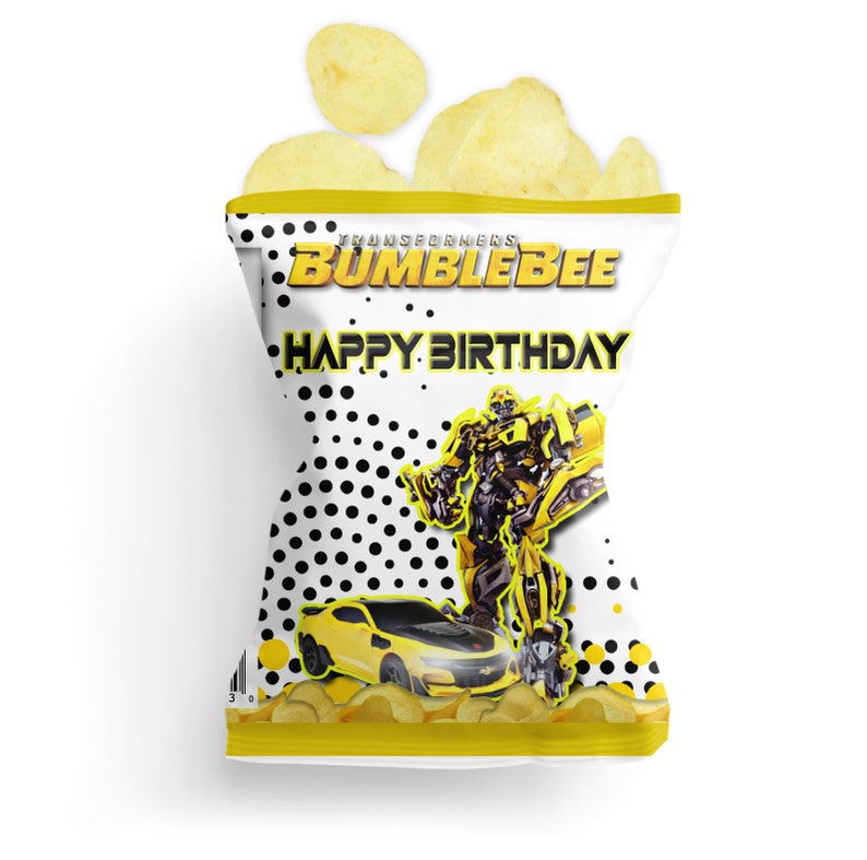 Kids Pary Favor Bumblebee Chip Bag File Chip Bag Printable - Etsy