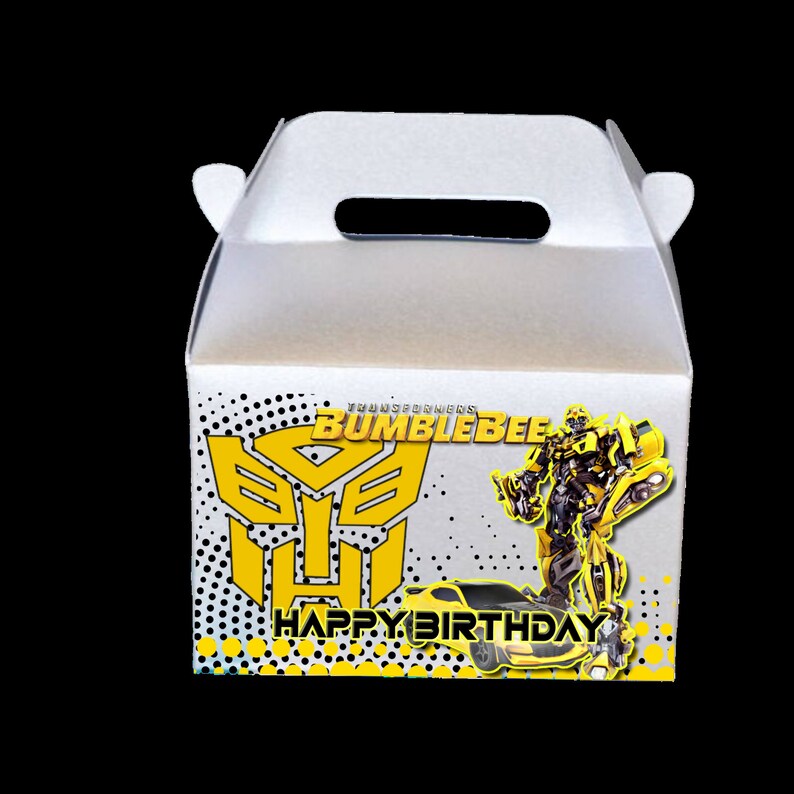 Bumblebee Transformers Treat Box Label Party Favor Box - Etsy
