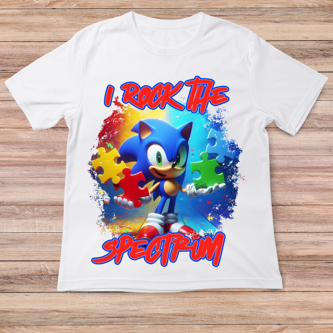 I Rock the Spectrum Sonic Shirt , Autism Spectrum , Autism Shirt ...