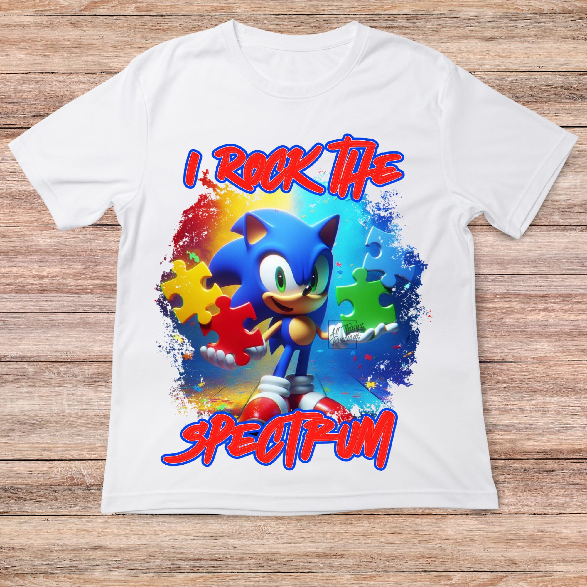 I Rock the Spectrum Sonic Shirt , Autism Spectrum , Autism Shirt ...