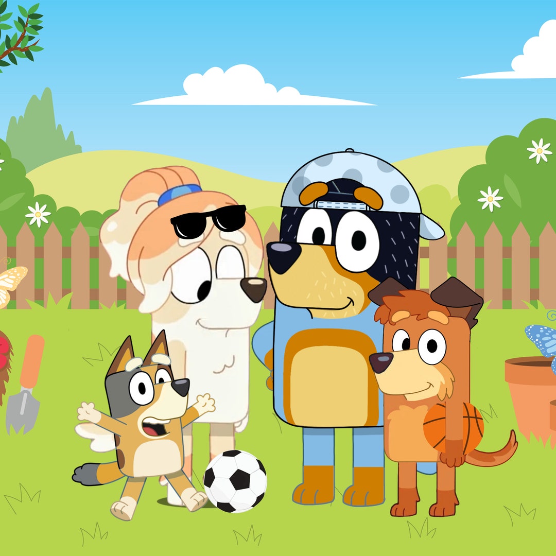 Custom Bluey Style Family Portraits High Quality Digital - Etsy