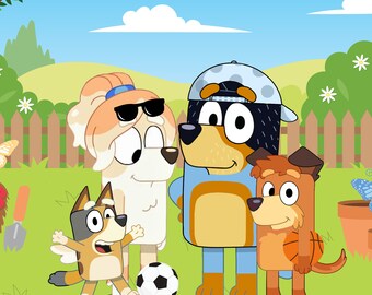 Bluey Family Picture - Etsy UK