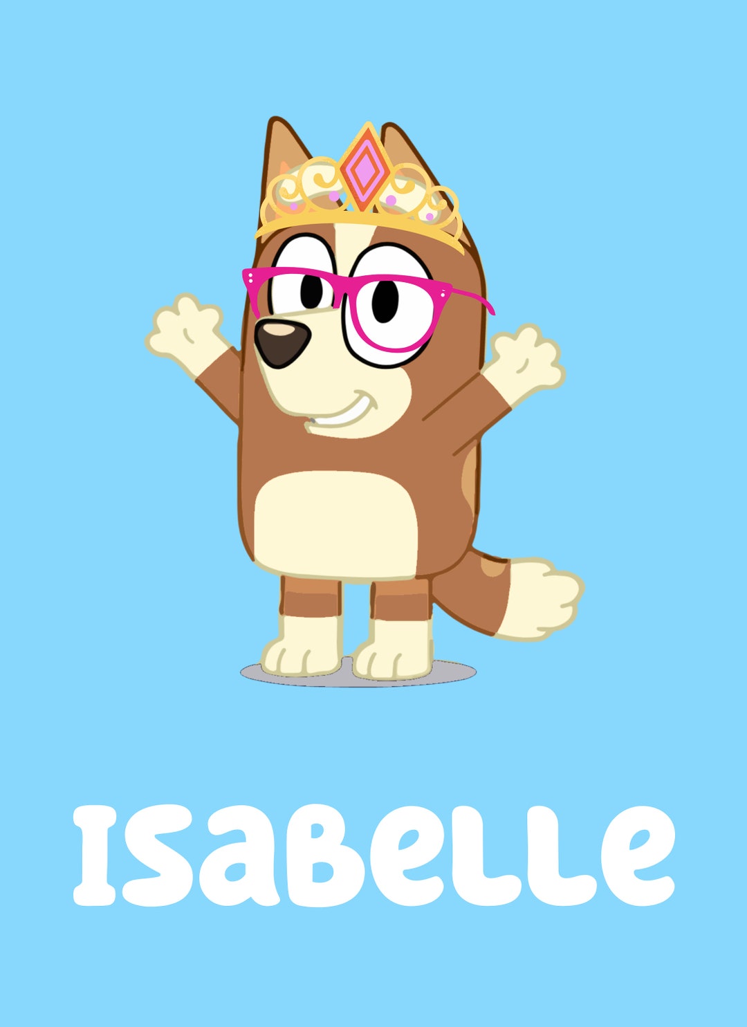 Custom Bluey Style Portrait individual High Quality - Etsy