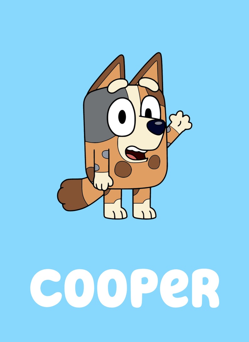 Custom Bluey Style Portrait individual High Quality - Etsy