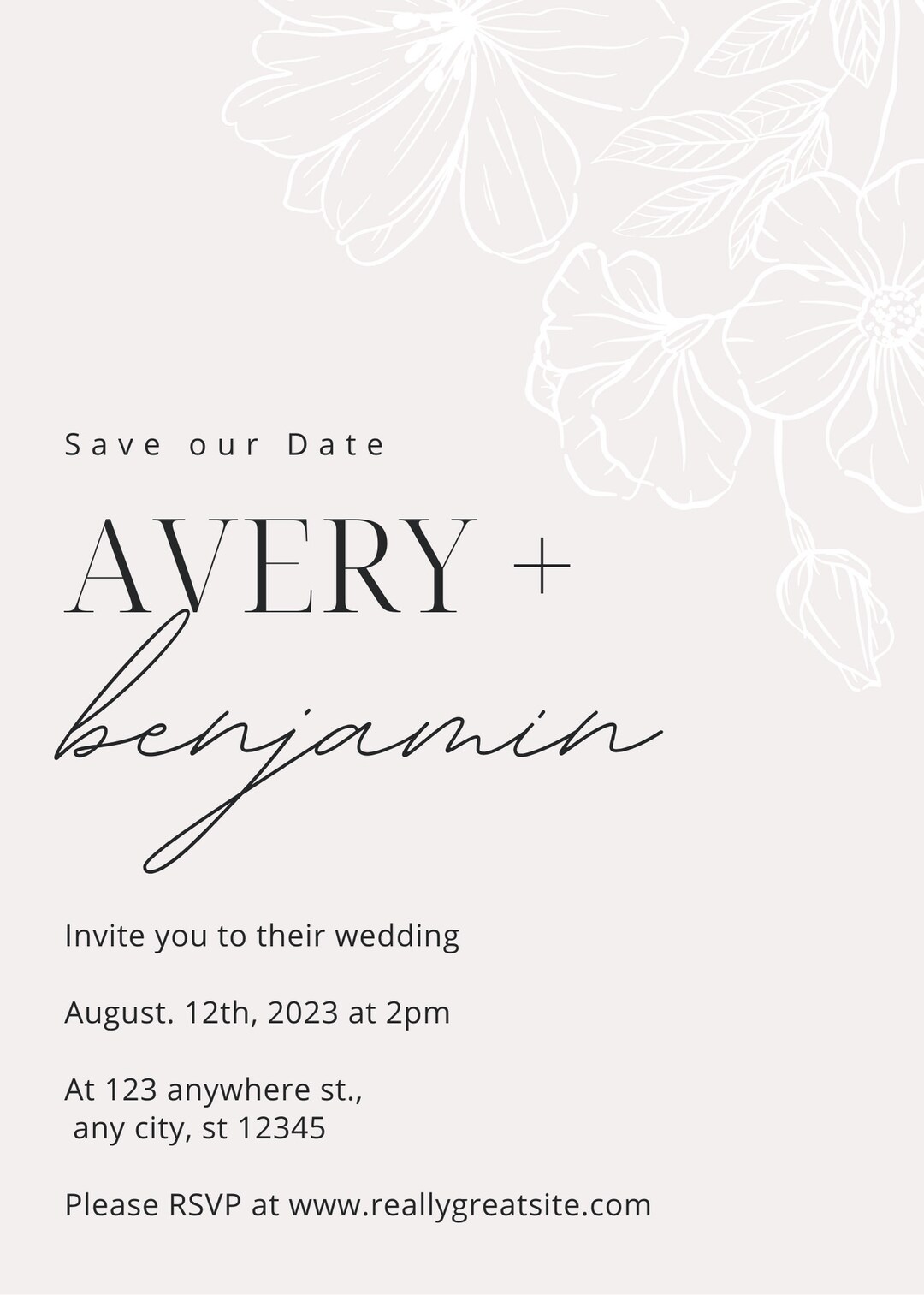 Simple Save the Date Card - Etsy