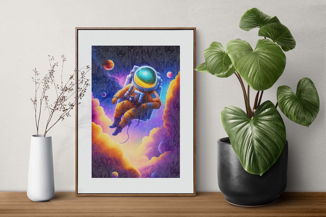 Astronaut Lost in Space Poster Universe and Space Trendy - Etsy