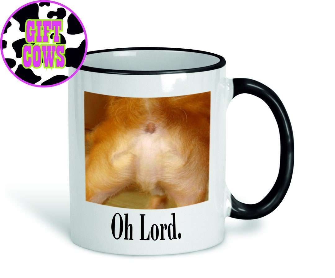 Funny Rude See Jesus in the Dogs Bum Hole. Oh Lord. Gift Mug Work ...