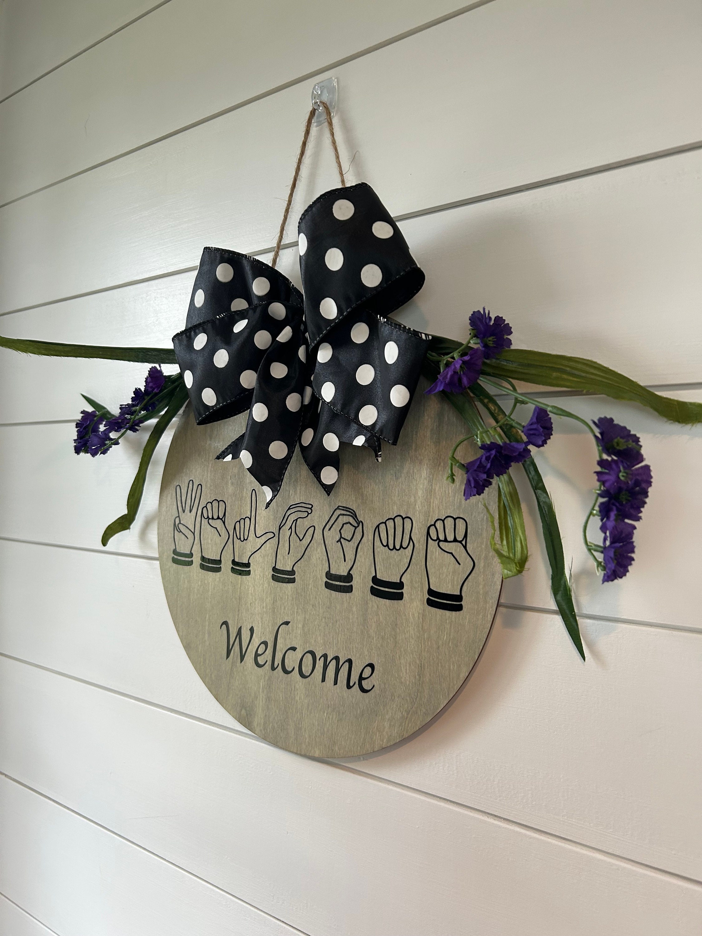 American Sign Language Welcome - Etsy
