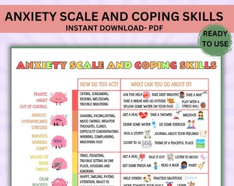 Anxiety Coping Skills for Teens Kids, Stress Relief, Anxious Feelings ...