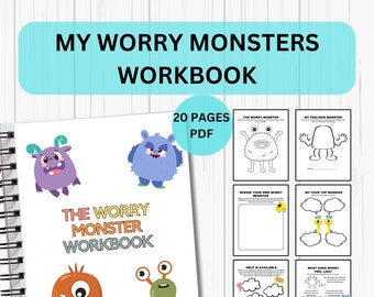 Worry Workbook for Kids, Anxiety Relief for Children Coping Skills, CBT ...