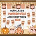 Pumpkin Spice Bulletin Board Retro Pumpkin Latte Bulletin Board Fall ...