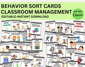 Behavior Sort, Good and Bad Choices, Positive and Negative Behavior ...
