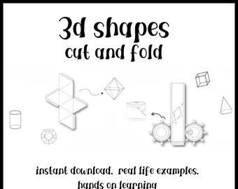 Cutout 3D Shape Nets Craft Activity Worksheets, Build 3D Shapes ...