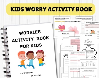 Worry Workbook for Kids, Anxiety Relief for Children Coping Skills, CBT ...