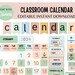 Classroom Calendar Display and Weather Station, Printable Modern Boho ...