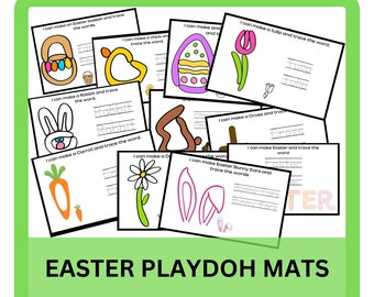 Play Doh Mats Counting Visual Cards, Printable Play Dough Toddler ...