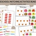 Preschool Matching Game Bundle Color Matching Number Matching Alphabet ...