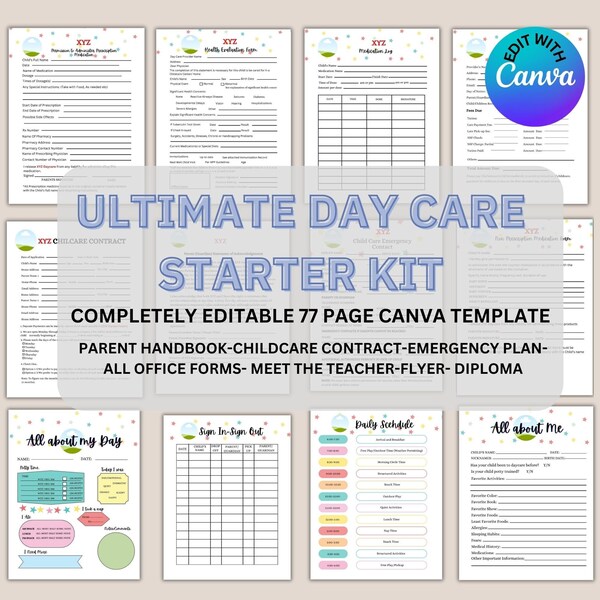 Daycare Forms - Etsy