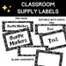 Editable Classroom Bin Labels Classroom Supplies School Management ...