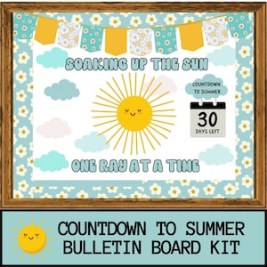 Summer Bulletin Board Kit End of the Year Bulletin Board Countdown to ...