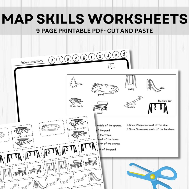 Kids Map Skills Worksheets Homeschool Map Geography Worksheet ...