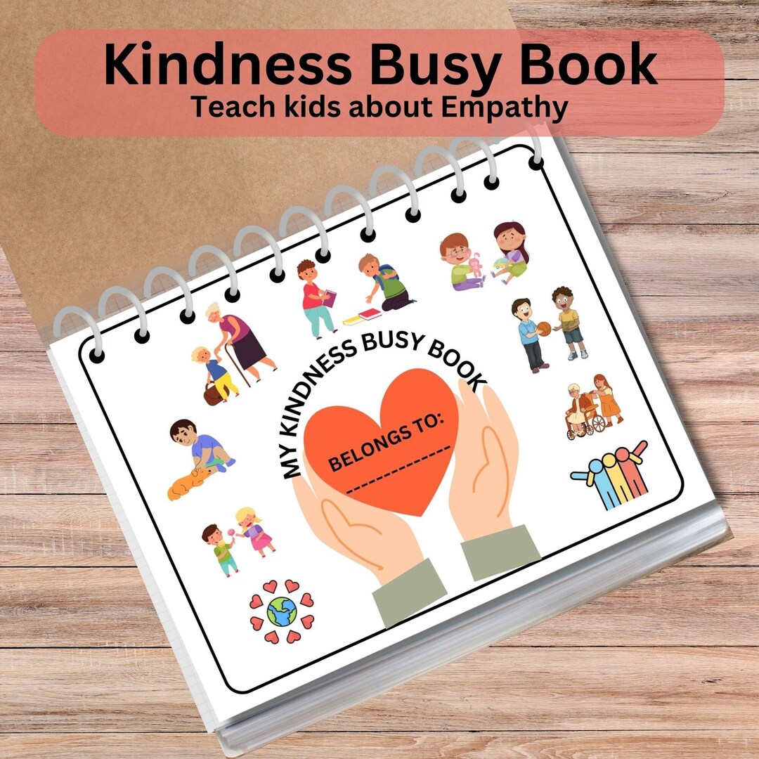 Kids Empathy Skills Busy Book Valentines Busy Book Therapy Worksheets ...