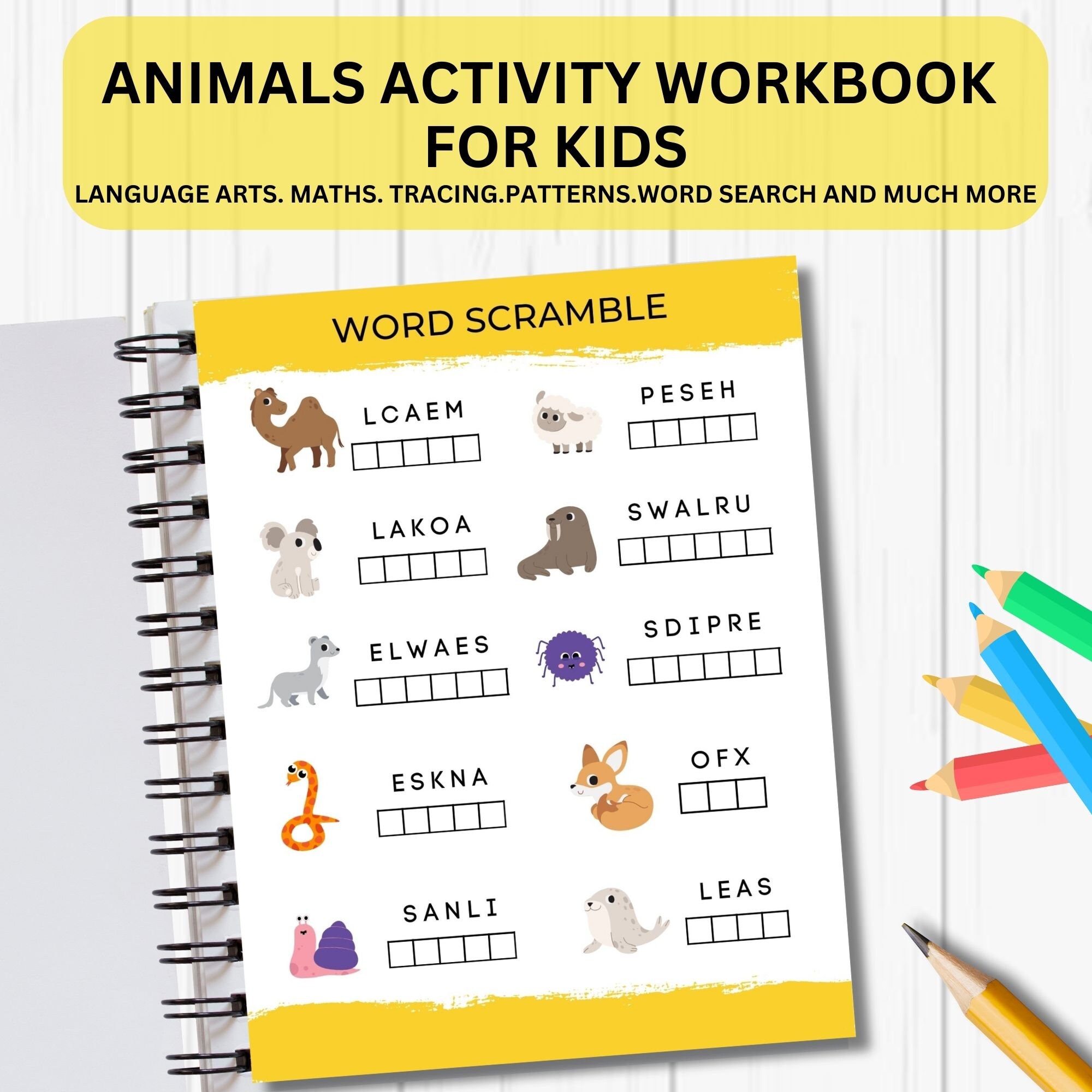 Preschool Pre-k Kindergarten Learning Workbook Printable Activity ...